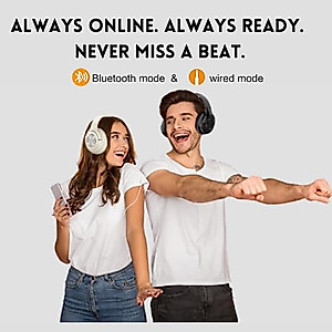 Bingozones B7 Pro. Over The Ear Headphones Wireless Bluetooth 65 Hours Playtime Foldable Deep Bass HiFi Stereo Wireless Headsets with Mic Lightweight Memory Foam Soft Earmuff, for Phone,TV Black