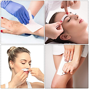 400 Non-Woven Waxing Strips for Facial, Body, and Bikini Hair Removal (White)