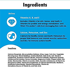 Vita-Tabs - Essential Vitamins, Minerals, Nutrients - Health Supplement for Dogs - Support Immune System, Bones - Liver Flavored - 250 Chewable Tablets