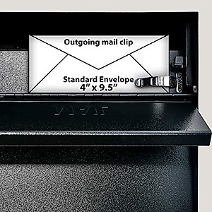 Mail Boss 7162 Metro, Black High Capacity Wall Mounted Locking Security Mailbox,Medium