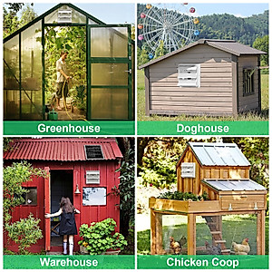 HNRLOY Solar Powered Exhaust Fan, 20W Solar Panel with with 8 Inch High Speed Solar Exhaust Fan for Greenhouse,Chicken Coop, Shed Ventilation, Barn,Dog Houses,Attic,Pet Houses,Outside&Home