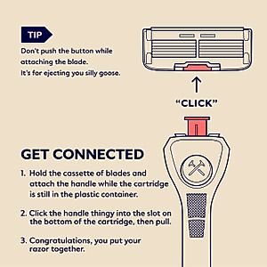 Dollar Shave Club | Diamond Grip Club Razor Handle, 6-Blade Club Razor Cartridges, Shave Cream with Aloe and Coconut Oil, Easy to Grip Handle, Shaving Kit, Value Bundle, 6 Piece Set