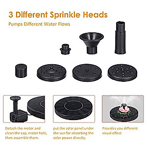 XXXDXDP Solar Powered Energy Fountain Pump Kit Water Pump Set with DIY Fountain Pump for Outdoor Fish Tank Pond Garden Patio Lawn Pool