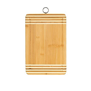 Kitchen Details Bamboo Cutting Board | Medium | Dual Sided Surface | Ultra Thick | Cut Resistant | Drip Edge