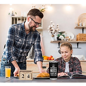 Christmas Gifts for Uncle, Aunt from Niece - Uncle Gifts for Fathers Day, Christmas - Birthday Gifts for Uncle, Aunt - Funy Gifts for Uncle - Uncle Birthday Gift - Uncle Tumbler 20oz, Black