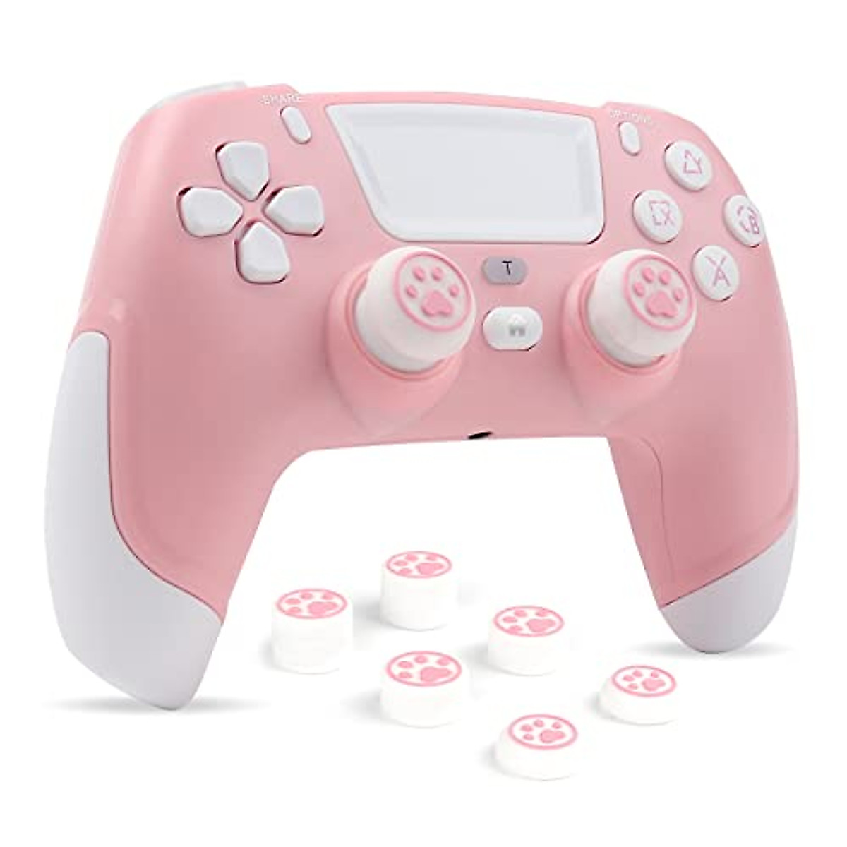 RALAN Pink Wireless Controller Compatible with Playstation 4/Pro/Slim/PS3/IOS/PC PS4 Dualshock 4 Gamepad with Headphone Jack and Touch Pad