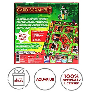 AQUARIUS Elf Card Scramble Board Game - Fun Family Christmas Party Game for Kids, Teens & Adults - Entertaining Game Night Gift - Officially Licensed Elf the Movie Merchandise