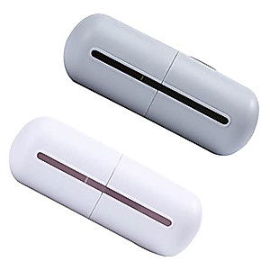 4 pcs Wall-Mounted Trash Bag Container Shape Trash Bag Garbage Bag Storage Box for Bathroom Kitchen (White + Grey)