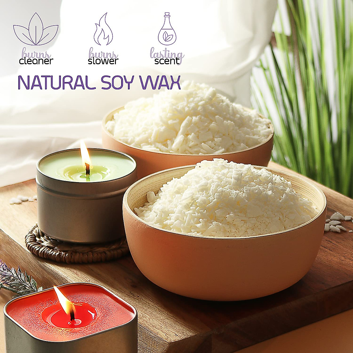 CraftZee Candle Making Kit for Adults Beginners - Soy Candle Making Kit Includes Soy Wax, Scents, Wicks, Dyes, Tins, Melting Pot & More DIY Candle Making Supplies