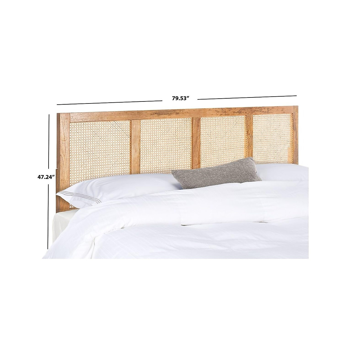 SAFAVIEH Home Collection Vienna Natural Cane King Headboard Platform