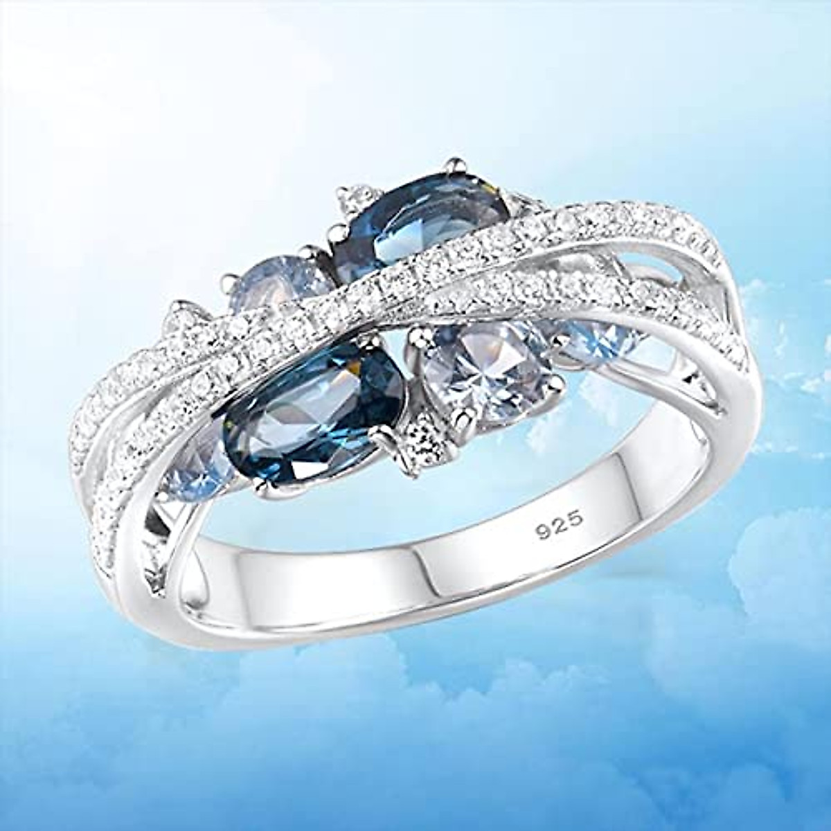 Finger Rings, Knuckle Stacking Rings,Trendy Statement Rings,Women Ring X Shape Cubic Zirconia Jewelry Vintage Bright Luster Ring,Jewelry Gifts for Women&Girl in Valentine's Day, Anniversary, Wedding-Silver US 7