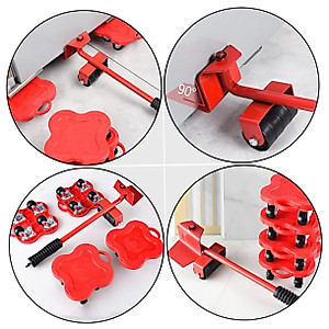CLISPEED 1 Set Moving Tools Furniture Sliders Moving Pry Bar Furniture Lifters for Heavy Furniture Chair Sliders Moving Home Artifact Mutitool Moving Device Aluminum Alloy Pulley Lifting