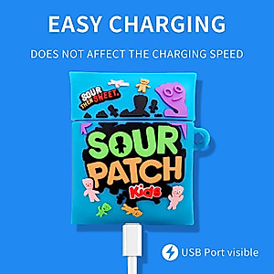 Sweet Body Yellow Candy AirPod Case 3D Cartoon Funny Kawaii, Shockproof Protective Soft Silicone Case Skin Designed with Trendy Candy Keychain for AirPods 1&2, AirPods 3, and AirPods Pro (Airpod 3)