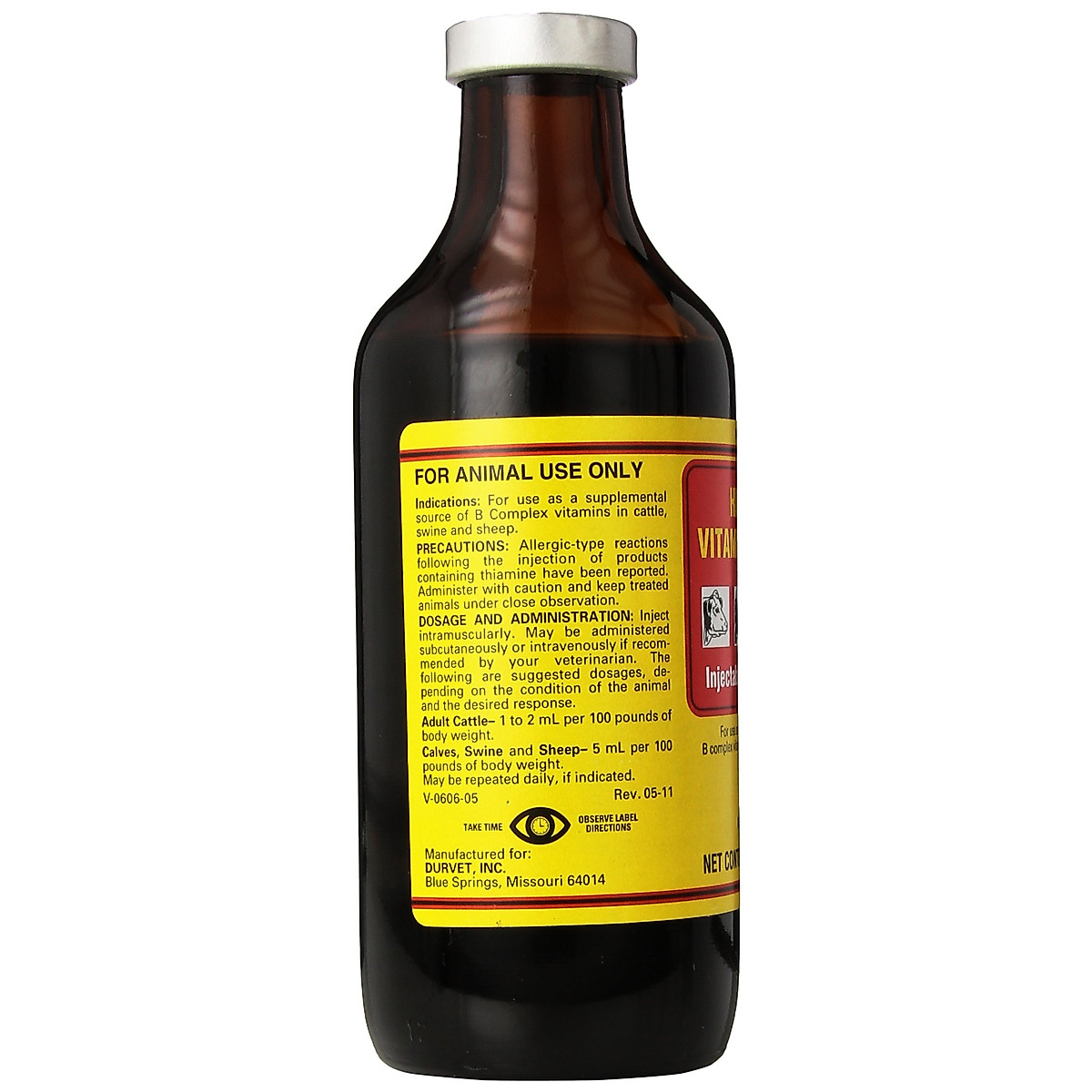 Durvet 101295 High Level Vitamin B Complex Yellow.250Ml