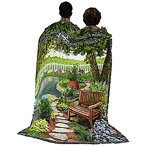 Pure Country Weavers Tranquil Garden Blanket - When Someone You Love Becomes A Memory - Sympathy Bereavement Gift Tapestry Throw Woven from Cotton - Made in The USA (72x54)