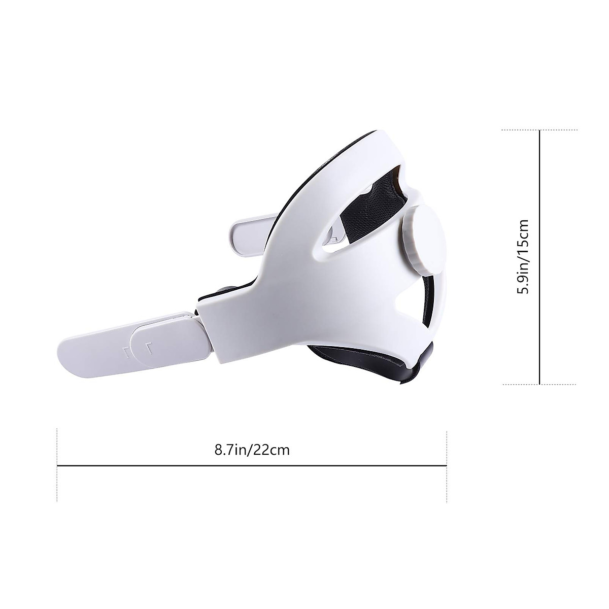 SOLUSTRE Headband vr Gaming Support vr Headset Band vr Cushion Strap Replacement vr Strap vr Glasses Belt vr Stand Non Slip vr Band abs Earphone Belt White