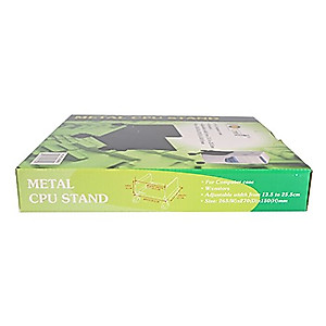 IO CREST SY-ACC65063 Mobile Desktop Tower Computer Metal Floor Stand Rolling Caster Wheels with Tall Support Walls and Adjustable Width from 6" to 10",Steel Black