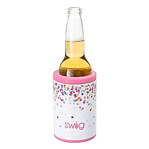Swig Life Standard Can + Bottle Cooler, Stainless Steel, Dishwasher Safe, Triple Insulated Can Sleeve for Standard Size 12oz Cans or Bottles in Confetti Print