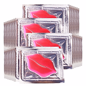 Jakuva 30PCS Moisturizing Collagen Lip Mask, Lip Sleeping Mask Lip Balm Bulk Lip Masks for Dry Lips,Remove Chapped Skin & Anti-Aging, Hydrating Plumping Your Lip,Pink