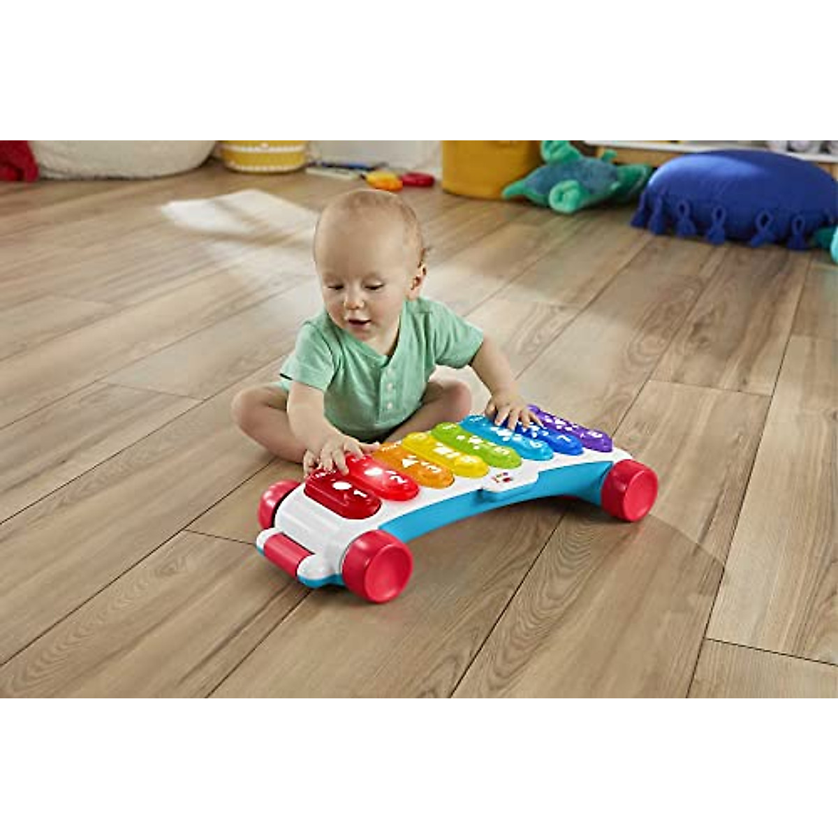 Fisher-Price Baby To Toddler Learning Toy Giant Light-Up Xylophone Pull-Along With Music & Phrases For Ages 9+ Months