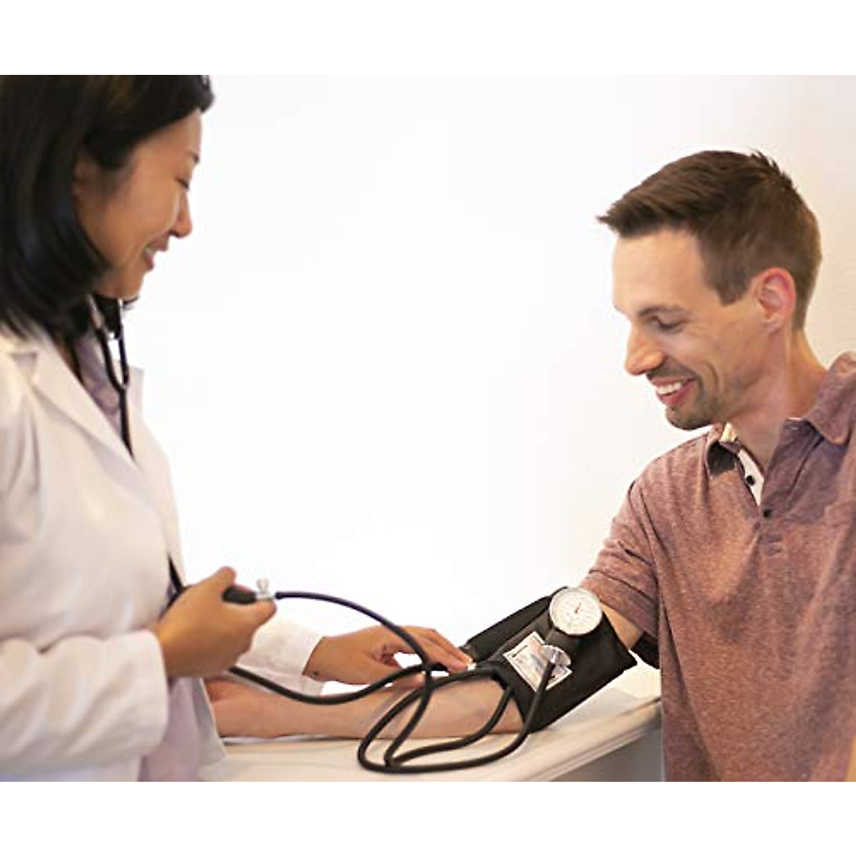 PrimaCare DS-9195 Professional Adult Size Classic Series Blood Pressure Kit with D-Ring Cuff, Nylon BP Kit, Aneroid Sphygmomanometer with Stethoscope