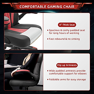 SeekFancy Gaming Cair Set of 2, Computer Gaming Chair Video Game Chairs for Teens Adults, Ergonomic Gaming Chair High Back Cheap Computer Office Chair, Black Silla PC Gamer Chair