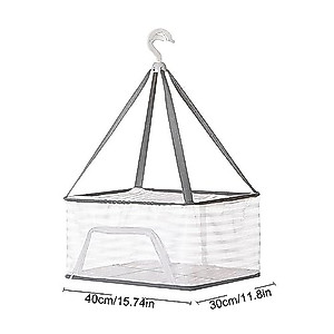 Clothes Drying Basket,Flat Space-Saving Drying Net Basket | Windproof Flat Clothes Drying Rack for Sweaters, Underwear, Towels, Hats, Scarves, Diapers, Gloves, Plants Buds Buogint