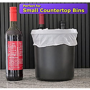 CCLINERS 4 Gallon Trash Bag Lavender Scented (440 Count) Small Bathroom Garbage Bags Wastebasket Can Liners White Trash Bags for Home Kitchen Office Bins (440 Bags)