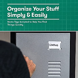 Fedmax Locker Storage Cabinet - 6 Metal Wall Lockers for School, Gym, Home, Office Employee Lock Box, 71 Inches High - Black/Grey