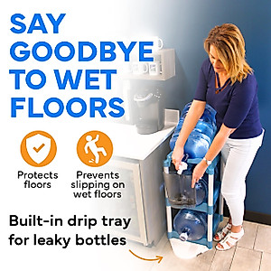 Bottle Buddy Water Bottle Storage Rack 6 Tray - Plastic Water Bottle Organizer for Three to Five Gallon Bottle Storage – Customizable Water Gallon Holder for Easy Storage and Organization