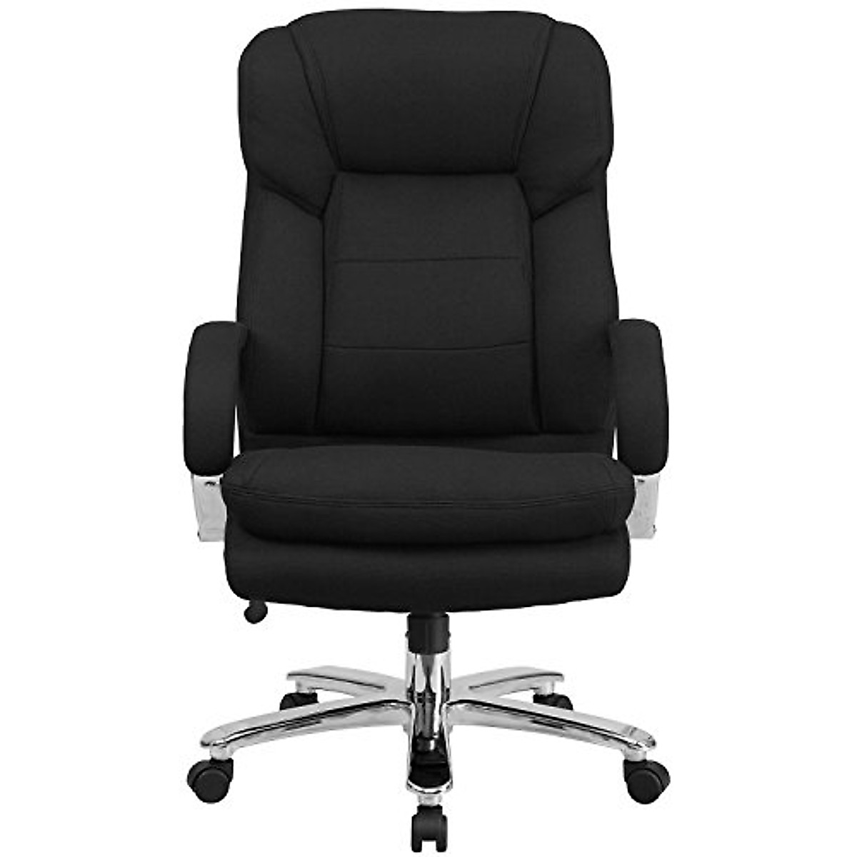 Flash Furniture Hercules Series Swivel Office Chair with Loop Arms, Ergonomic High-Back Executive Chair with Padded Seat and Arms, Black