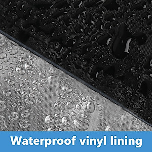 Guisong Flat Top Grill Cover Waterproof for Royal Gourmet 8-Burner Gas Grill with Side Tables Down, Weatherproof Cover for Protecting BBQ Grill/Propane Griddle/Outdoor Grill