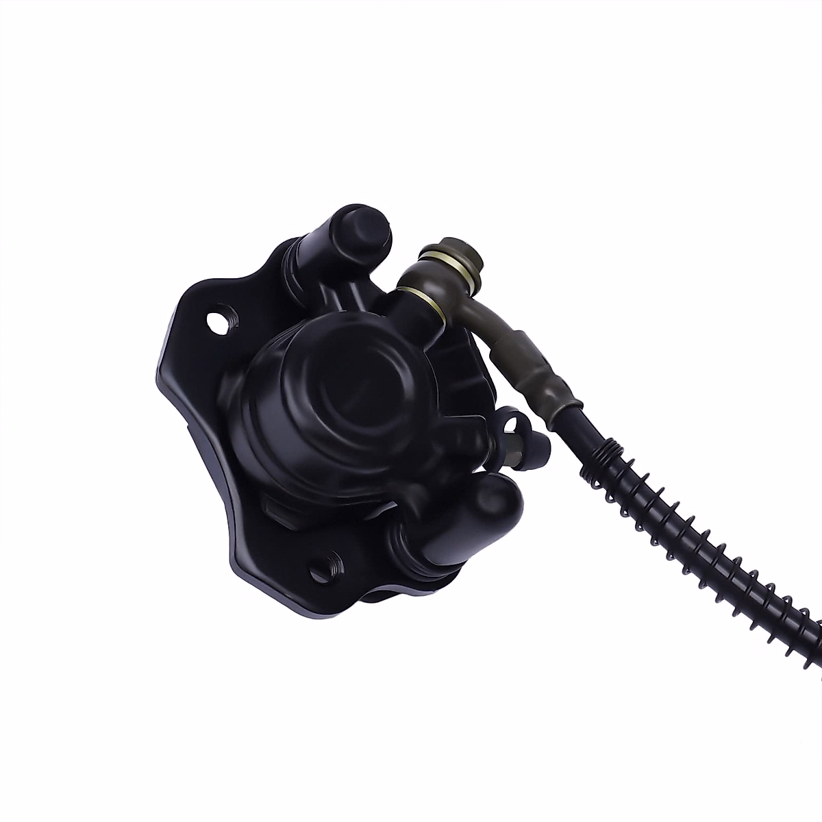 Front Steering 4 Stud Wheel Hub Disc Brake Assembly, ATV Front Wheel Hub+ Steering Knuckle Spindle+Brake Caliper+ 2 pcs Disc Rotor For 125cc 150cc 200cc 250cc ATV Go kart Quad Dirt Bike