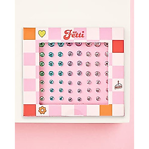 xo, Fetti Pastel Diamond Rhinestone Face Gems - 1 Set | Rainbow Birthday Accessories, Crystal Bachelorette Party, Pride, Rave, Festival