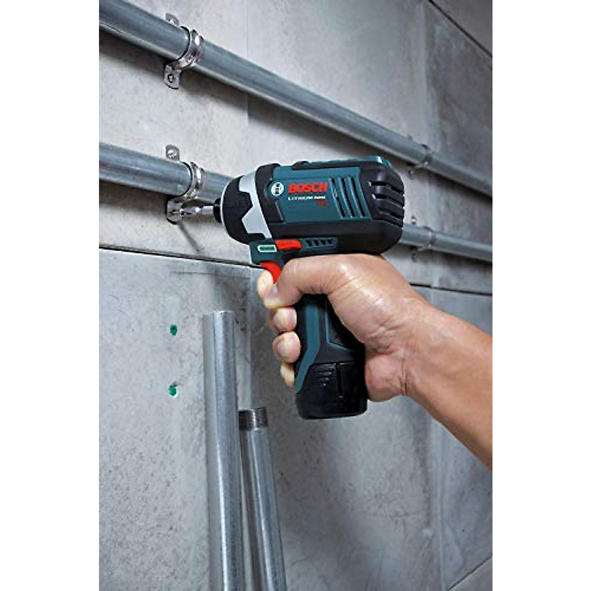 BOSCH CLPK22-120 12V Max Cordless 2-Tool 3/8 in. Drill/Driver and 1/4 in. Impact Driver Combo Kit with 2 Batteries, Charger and Case,Blue