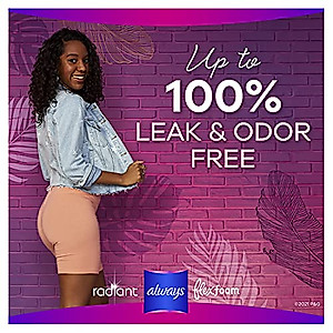 Always Radiant Pads, Size 3, Extra Heavy Flow Absorbency, Scented, 22 Count (Pack of 2)