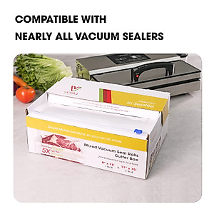 Vacuum Sealer Roll (11” x 150’) Keeper with Cutter - Premium Seal Bags for Food Saver, Ideal for Meal Prep, Sous Vide, and Storage, Vesta Precision