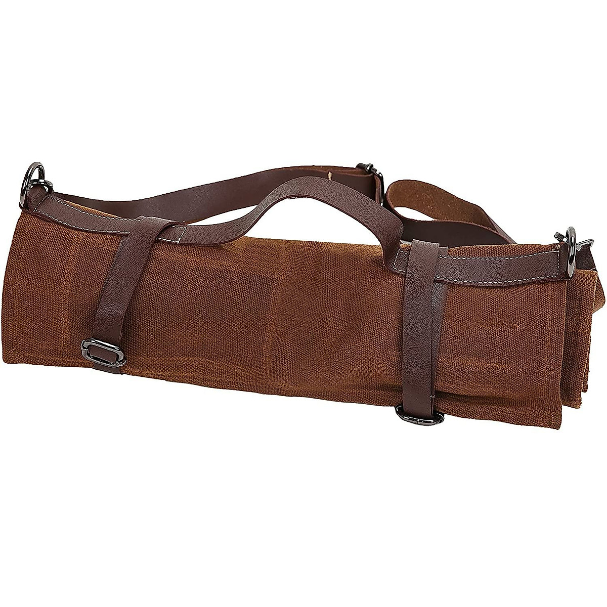 Knife Bag,Canvas Chef Knife Roll Bag,Chef Knife Case Roll Bag,Chef Knife Case Roll Bag With 10 Slots Plus 3 Zipper Pockets, Carry Handle & Shoulder Strap Chef Knife Bag For Men Culinary Traveling.