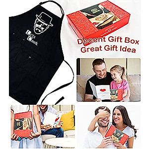 Funny Cooking Chef Apron with Pockets BBQ Kitchen Work Aprons Birthday Father's day Creative Gifts