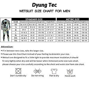Dyung Tec Wetsuits Mens 3MM Camo Neoprene Scuba Diving Unisex One Piece Sport Skin Spearfishing Full Suit (L)