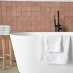 Bokser Home Hospitality Victory Hand Towels, Luxury Quality for Bathroom, Home, Spa and More, 627 GSM, 100% Combed Cotton Providing a Soft, Luxurious Feel, 16" x 30” (Pack of 6)