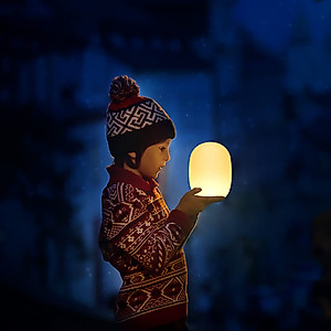 ETiME Night Light Touch Control with Stable Charging Base, Dimmable RGB LED, Color Changing, Rechargeable Egg Lamp for Reading in Bed Kids Room Breastfeeding Bedside Lamp