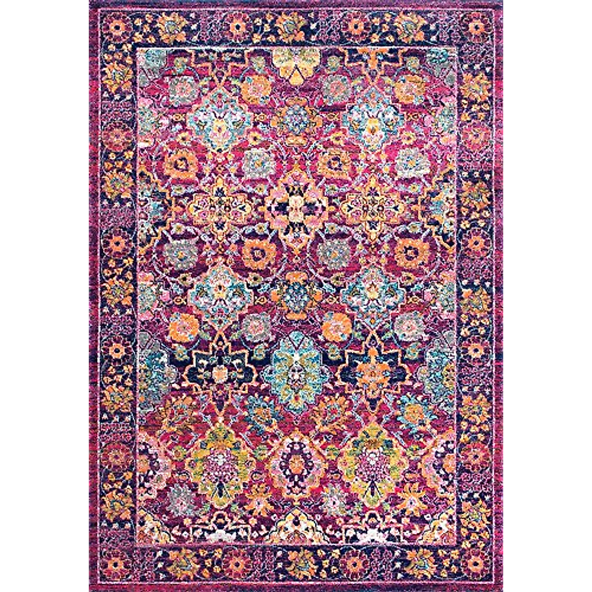 nuLOOM Leilani Persian Area Rug, 6' 7" x 9', Fuchsia