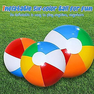 Mcftvun Beach Balls Bulk, 12 Pack -12" Inflatable Swimming Pool Toys for Kids & Adults Summer Beach Toys for Water Games, Hawaiian Tropical Theme Party Decorations Favors Supplies