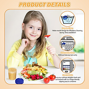 Mckinu 12 Pack Salad Dressing Container: Salad Dressing Container to Go - Dressing Containers with Lids Reusable Sauce Containers for Lunch Boxes Picnics and Travel