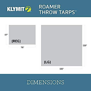 Klymit Roamer Ultralight Throw Tarp and Compact Camping Blanket for Travel