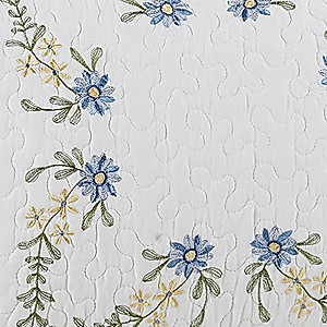 Modern Heirloom Collection Heather Cotton Filled Bedspread, Standard Sham 20 X 26-Inch