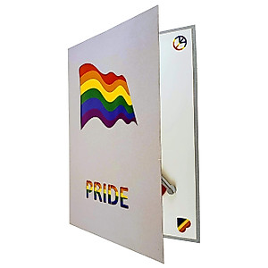 iGifts And Cards Awesome Pride Rainbow Flag 3D Pop Up Greeting Card – Gay Gift For Husband, Lesbian Present For Wife, Support For LGBTQIA Month, Unique LGBT Birthday Celebration, 6"X8"