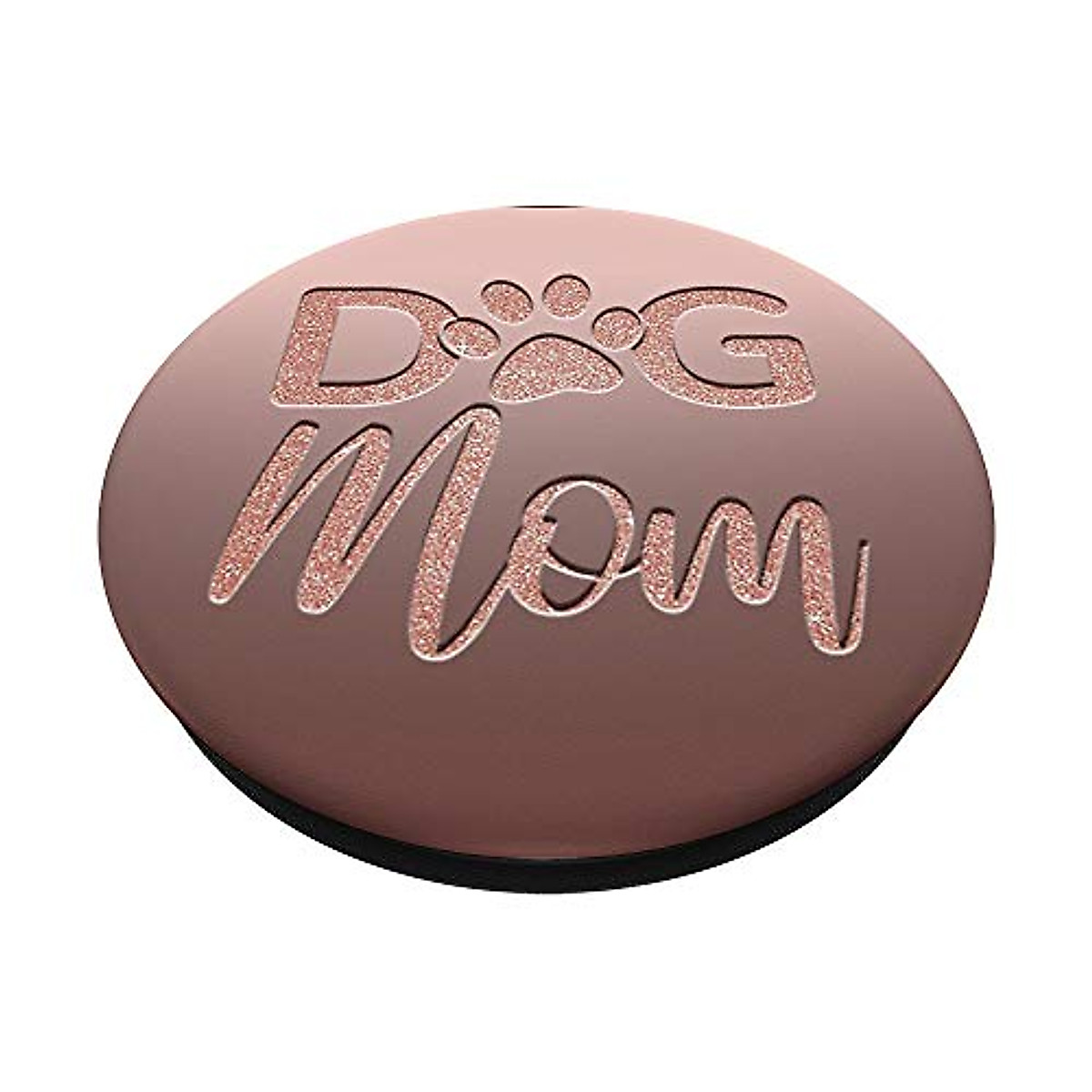 Golden Rose Pink Dog Mom On dark Pink PopSockets Swappable PopGrip