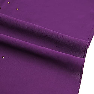 ANKOMINA Women Soft Chiffon Rhinestone Long Scarf Shawl Fashion Muslim Hijab Head Wrap Scarves